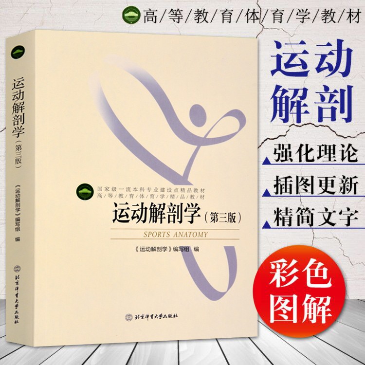 运动解剖学 第三版 高等教育体育学精品教材 人体各器官系统与运动的关系 运动解剖体能训练专业教材