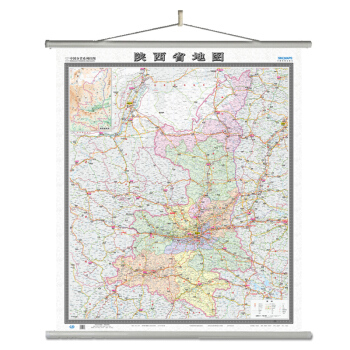 陕西省地图挂图 zb 湖北 中国地图出版社