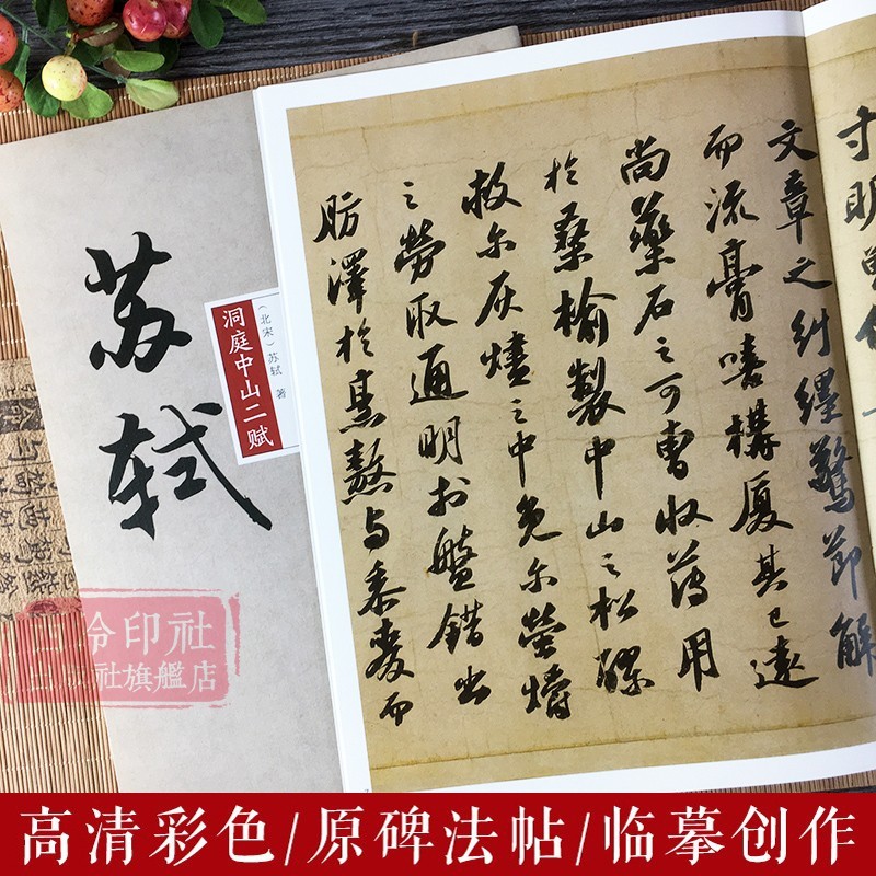 【单册可选】碑帖大观系列全16册系列 高清彩色本原碑帖法帖古帖 草书行书毛笔书法练字帖临摹墨迹本范本入门教程 西泠印社出版社 苏轼洞庭中山二赋