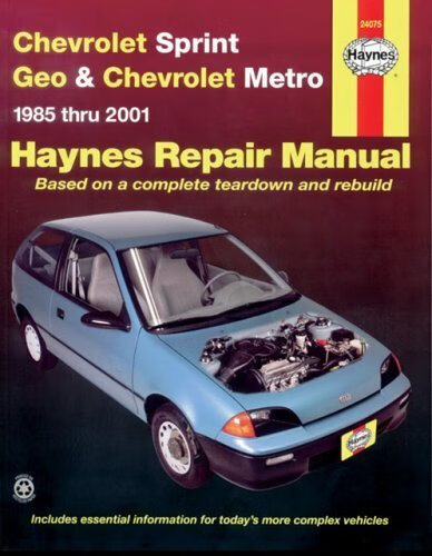Chevrolet Sprint, Geo & Chevrolet Metro (1985-2001) Haynes Repair Manual (USA)