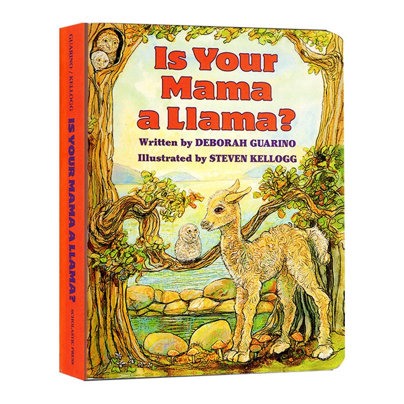 英文原版 你的妈妈是羊驼吗 纸板书 Is Your Mama a Llama 廖彩杏书单 儿童启蒙学习 图画故事绘本 儿童启蒙学习 图画故事绘本