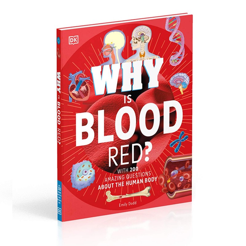 英文原版 DK 为什么血是红色的 精装 Why Is Blood Red? 儿童英语百科绘本读物 少儿科普图画书 亲子互动 绿山墙图书