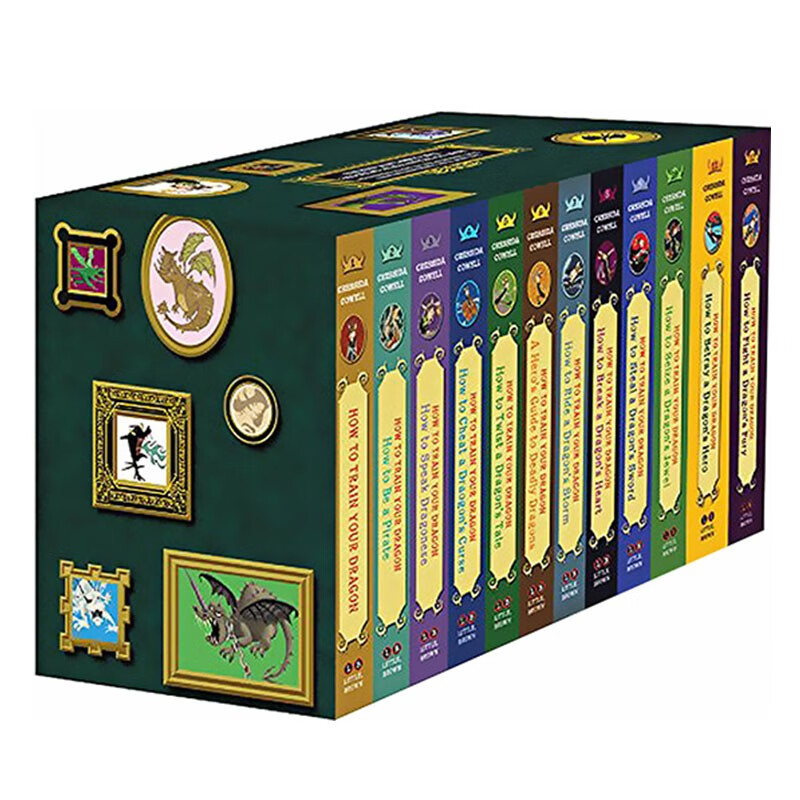 预售 驯龙高手12本全套套装 1-12册全集 英文原版 How to Train Your Dragon Complete Series 礼盒套装 儿童青少年读物 8岁以上 . 梦想童趣城