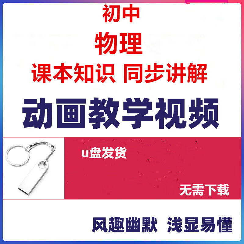 全套视频动画课本知识 物理动画视频-U盘 初中知识全集