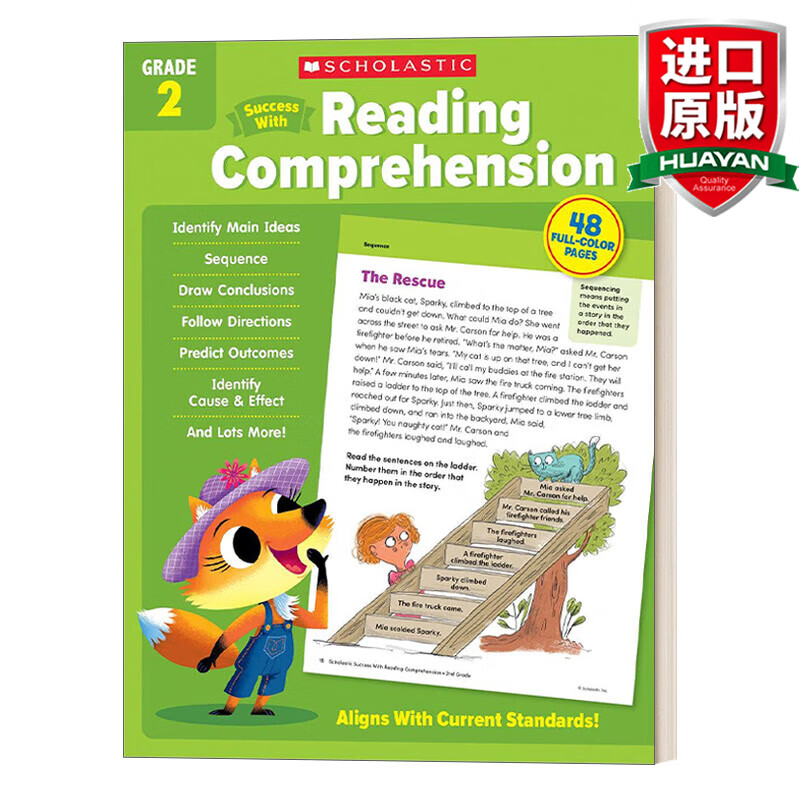 Scholastic Success with Reading Comprehension Grade 2 英文原版 学乐成功系列阅读理解练习册 二年级 英文版 进口英语原版书籍