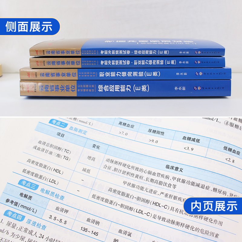 中公教育云南省事业单位E类考试用书医疗卫生事业编真题试卷：职业能力倾向测验和综合应用能力教材考前冲刺卷单本套装可选