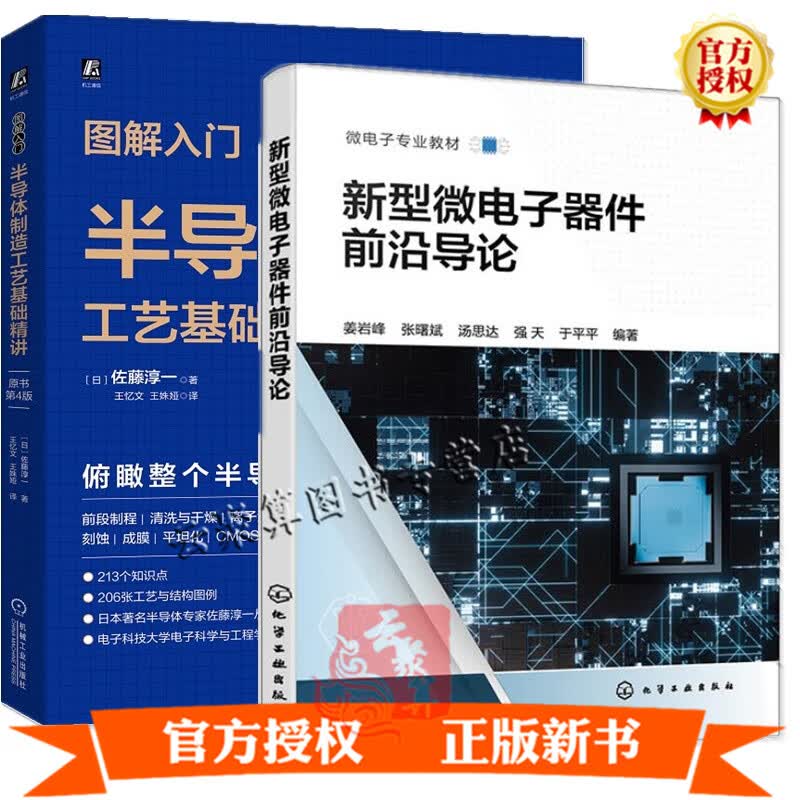 2册 新型微电子器件前沿导论+图解入门 半导体制造工艺基础精讲存储器新型微能源射频器件集成无源器件有机半导体器件工作原理书籍