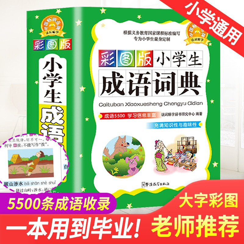 成语词典2021年小学生成语大全彩色彩图本中华四字成语解释大工具书籍1-6年级现代汉语多功能常用