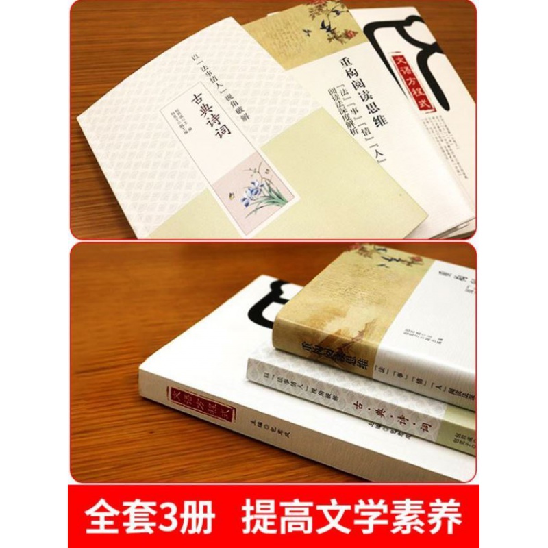 {已消毒出库}--新书包君成全套3册 文语方程式+重构阅读思维+破解古典诗词文学素养三件套三本青少年 文作文书有