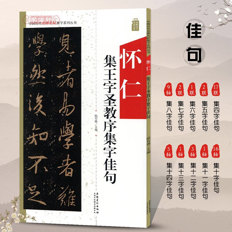 学海轩怀仁集王字圣教序集字佳句中国历代名碑名帖集字系列丛书陆有珠行书毛笔字帖临摹书籍王羲之碑帖简体旁注安徽美术出版社