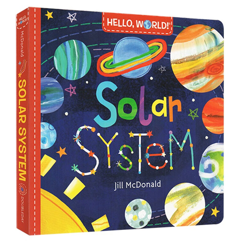 英文原版绘本 Hello World Solar System 你好 世界 太阳系幼儿百科 纸板书 宇宙太空科普绘本