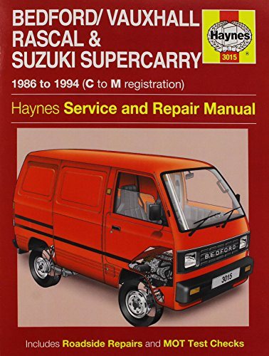 Bedford/Vauxhall Rascal & Suzuki Supercarry (86 - Oct 94) Haynes Repair Manual