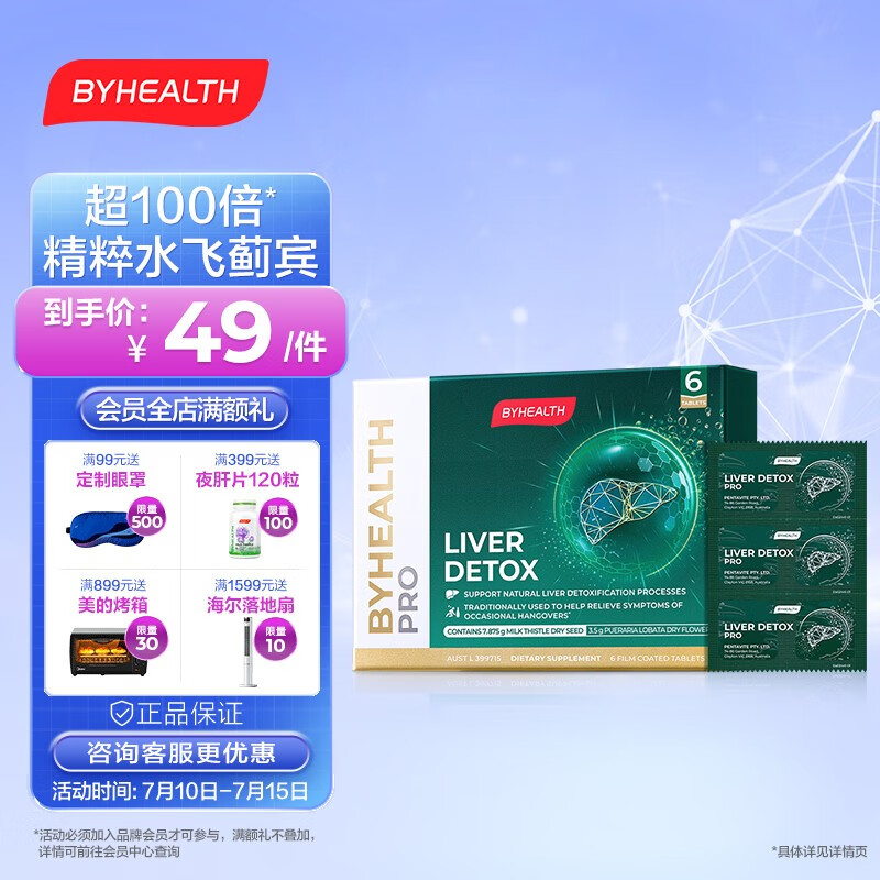 BYHEALTH汤臣倍健 加强版奶蓟草水飞蓟护肝醒肝片 6片/盒 小规格试用【养肝净肝 加班熬夜烟酒常备】-京东商城【降价监控 价格走势 历史价格】 - 一起惠神价网_178hui.com