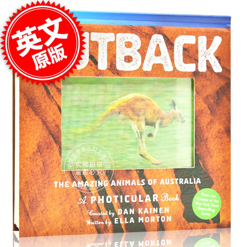现货 会动的3D立体书内陆 英文原版Outback: The Amazing Animal