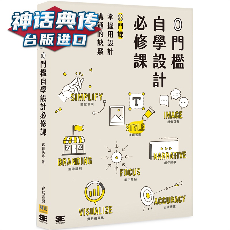 0门槛自学设计必修课:8门课掌握用设计沟通的诀窍 邦联 武田英志 台版图书【神话典传】