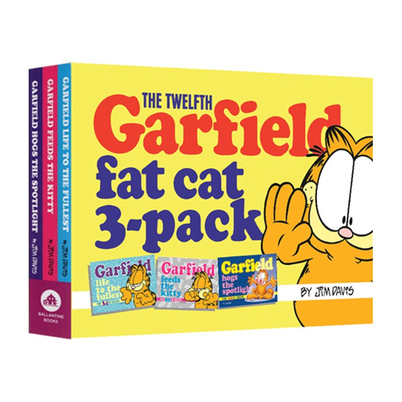 英文原版 加菲猫漫画三合一 THE twelfth Garfield FAT CAT经典趣味幽默漫画 儿童课外阅读图画故事书 Jim Davis