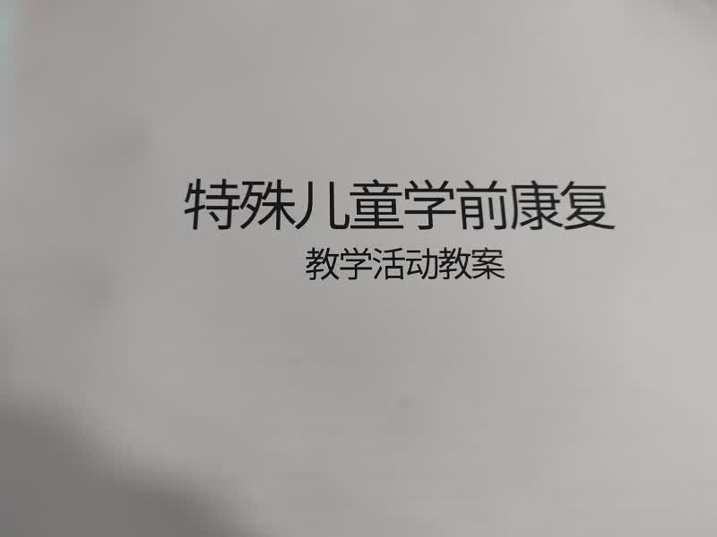 自闭症发育迟缓特殊儿童学前康复教学活动教案 机构集体课教案