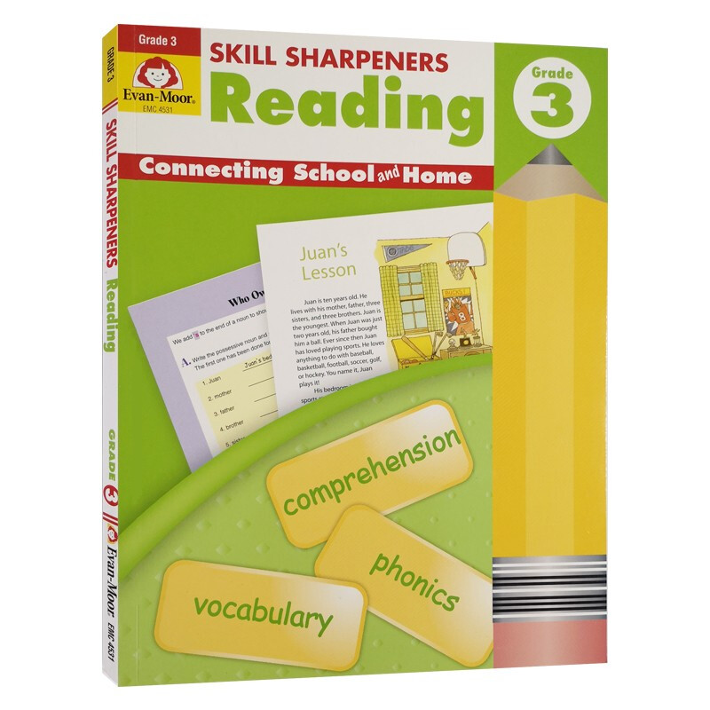 加州教辅 Skill Sharpeners Reading Grade 3 阅读技巧 英文原版练习册 技能铅笔刀 阅读练习册 三年级