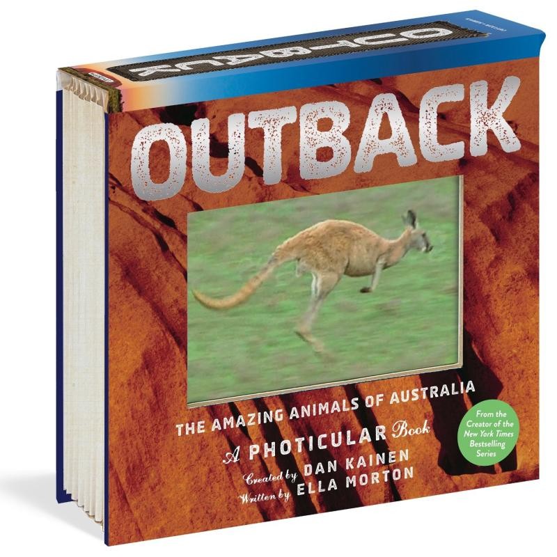 英文原版 光与影视觉书系列 澳洲动物 3D立体动画书 Outback 少儿英语启蒙科普百科