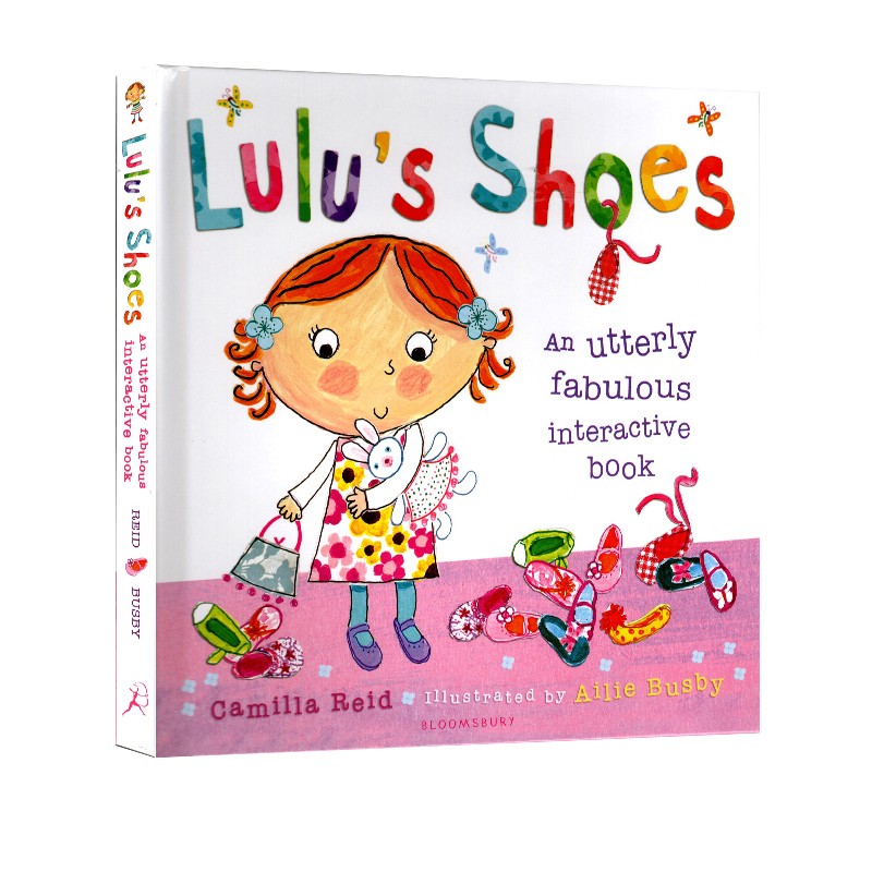 英文原版绘本 Lulu系列 精装触摸翻翻操作书 幼儿启蒙认知 Lulu's Shoes 露露的鞋子 梦想童趣城图书专营店