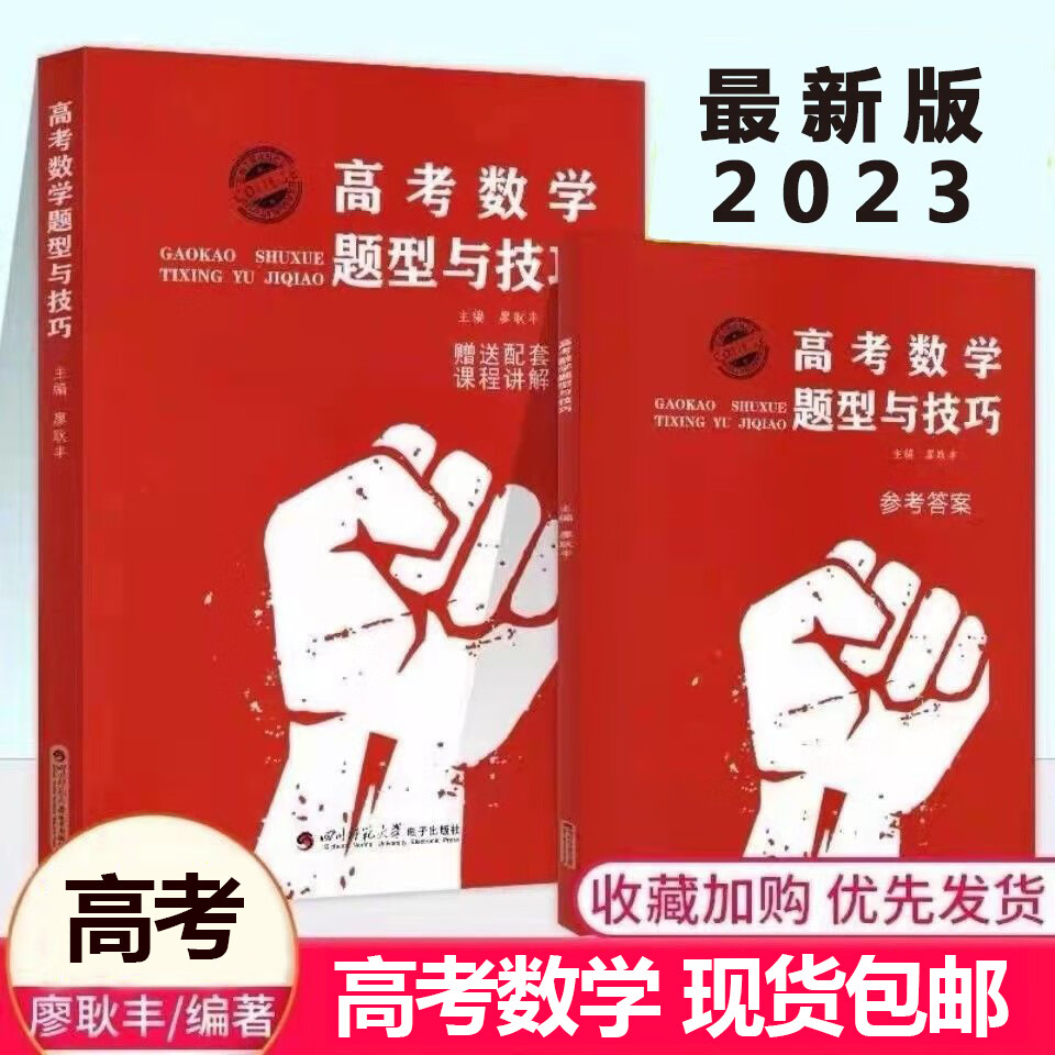 2023高考数学题型与技巧 高考数学刷题书基础版 廖耿丰 高中通用 数学题型与技巧+答案 全国通用