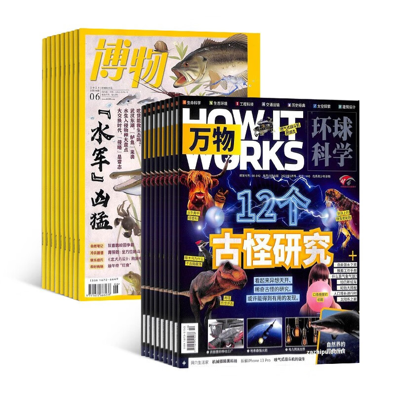 【【杂志预计10月发货】万物+博物杂志组合订阅 2023年10月起订 1年组合共24期 杂志铺 科普（先发“杂志订阅清单”）