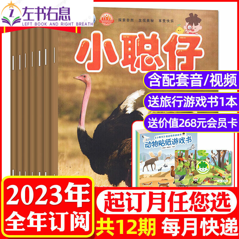 1/2/3/4月现货【送礼品2023全年/半年订阅】小聪仔杂志科普版2022年1-12月幼儿婴儿版0 A送礼品全年12期科普版2023年1-12月