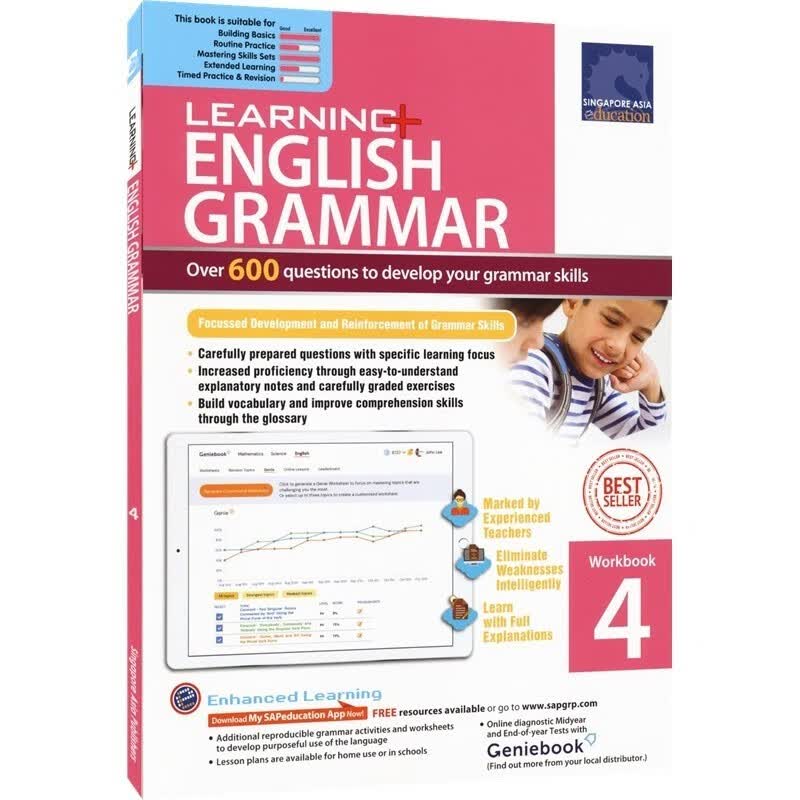 新加坡英语SAP Learning English Grammar学习系列英语语法学习 基础版图书 四年级【在线测评版】