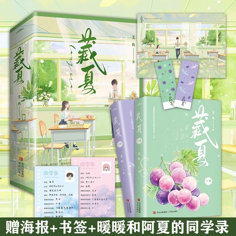藏夏全2册 赠海报书签暖暖和阿夏的同学录   艾鱼 著 你是我的荣光作者青春校园言情小说