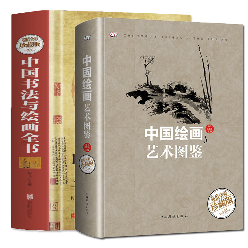 彩图精装中国书法与绘画全书中国绘画艺术图鉴 中国绘画史美术简史绘画专业教材国画入门山水花鸟人物国画技