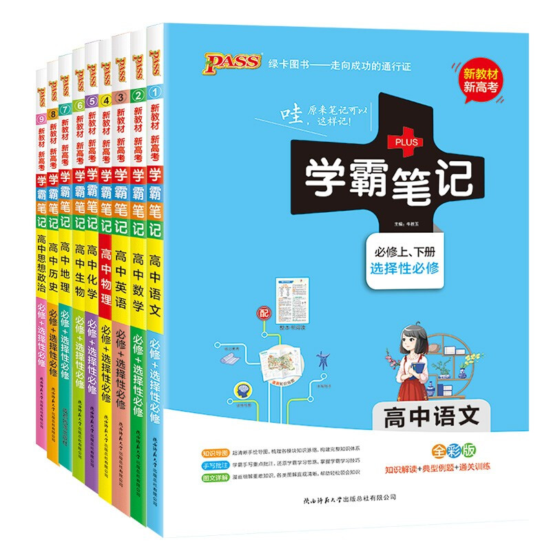 正规【通用版】学霸笔记2021版 新教材新高考高一高二高三高中语文数学英语物理化学生物历史地理政治必修 九科