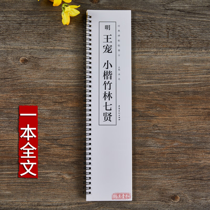 明王宠小楷竹林七贤 经典碑帖临摹卡 全一册 洪亮主编 王宠小楷字帖近距离临摹练字教材 毛笔书法字帖 安徽美
