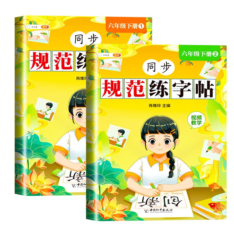 六年级下册练字帖小学生规范练字帖同步人教版语文教材课本生字练习偏旁结构组词造句铅笔临摹儿童描红练字帖（赠听写默写本）