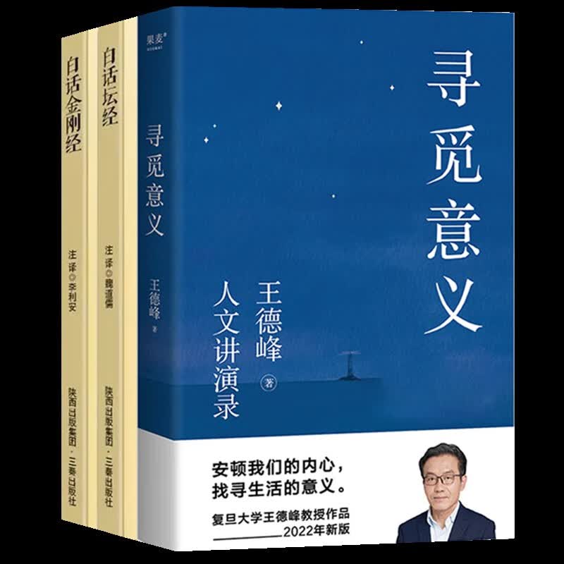 【全3册】寻觅意义+白话金刚经+白话坛经王德峰六祖坛经慧能诠释中国哲学系列书籍 学系列书籍