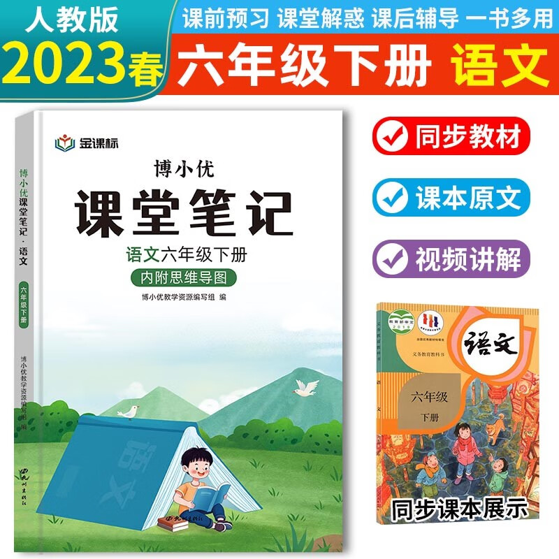 2023春课堂笔记六年级下册语文人教版部编版教材同步解读课本知识大全（内附思维导图）