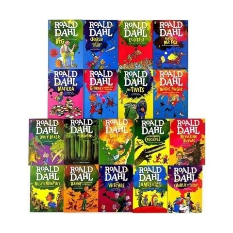 罗尔德达尔 Roald Dahl 英文原版彩绘A4大字版 18册 送音频 罗尔德达尔 Roald Dahl 英