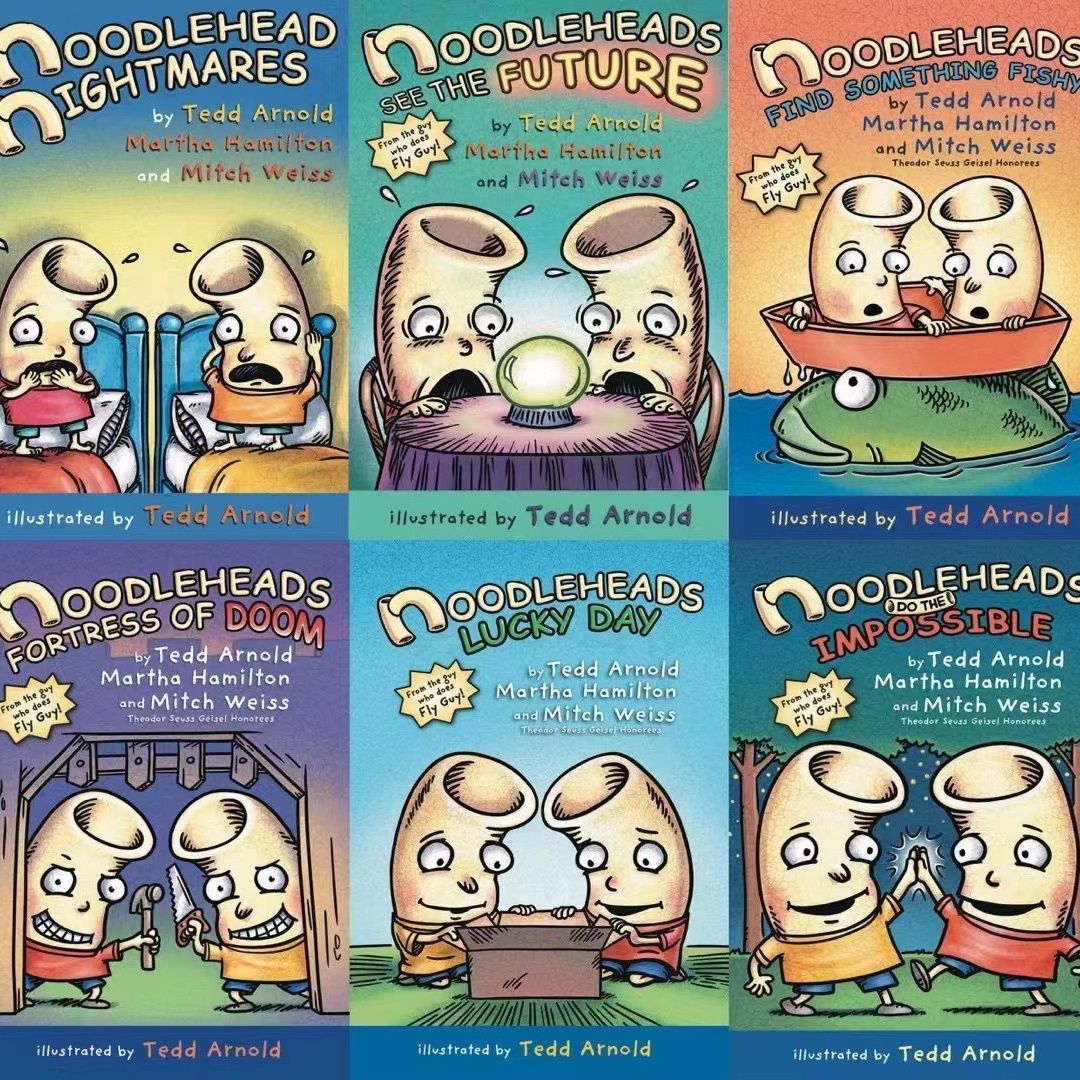 6本 英文爆笑 傻瓜小子 Noodleheads Series 实体书大字