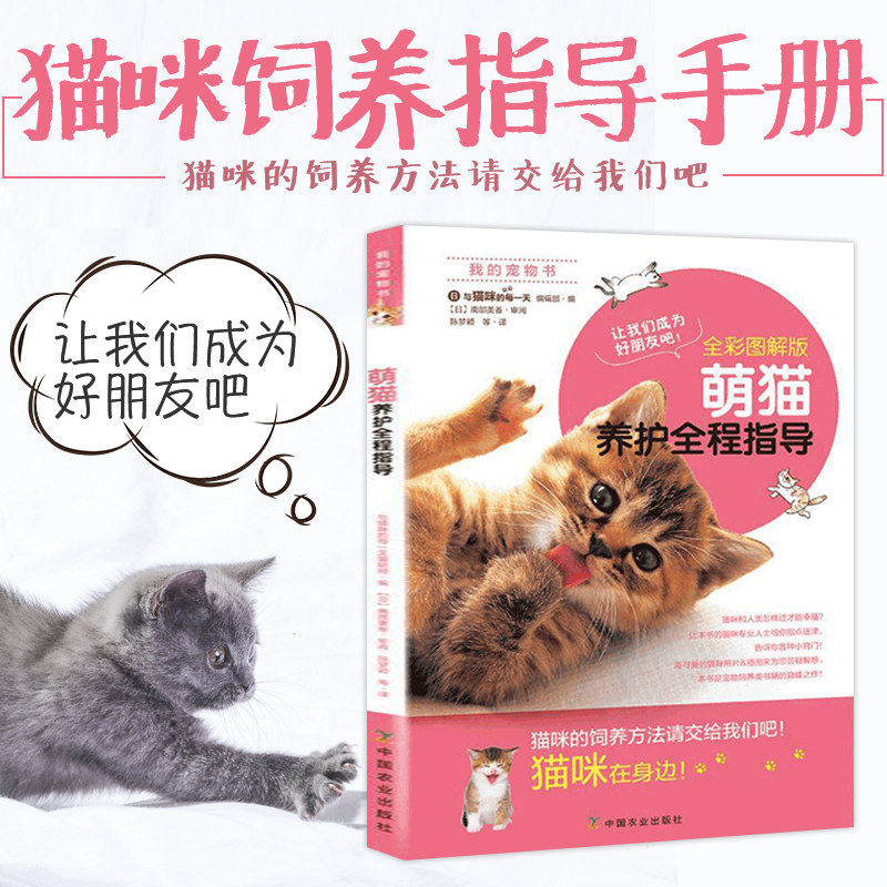 狗狗饲养训犬教程训练秘笈家庭养猫饲养手册 我的宠物书：萌猫养护全程指导 全彩图解版