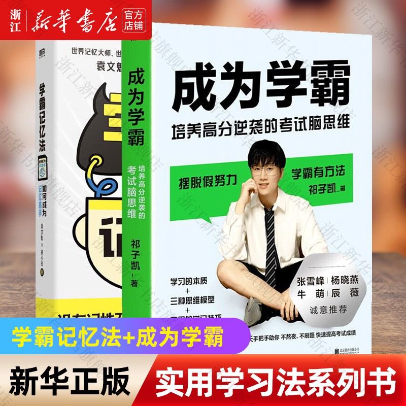 学习方法2册 学霸记忆法+成为学霸 磨铁