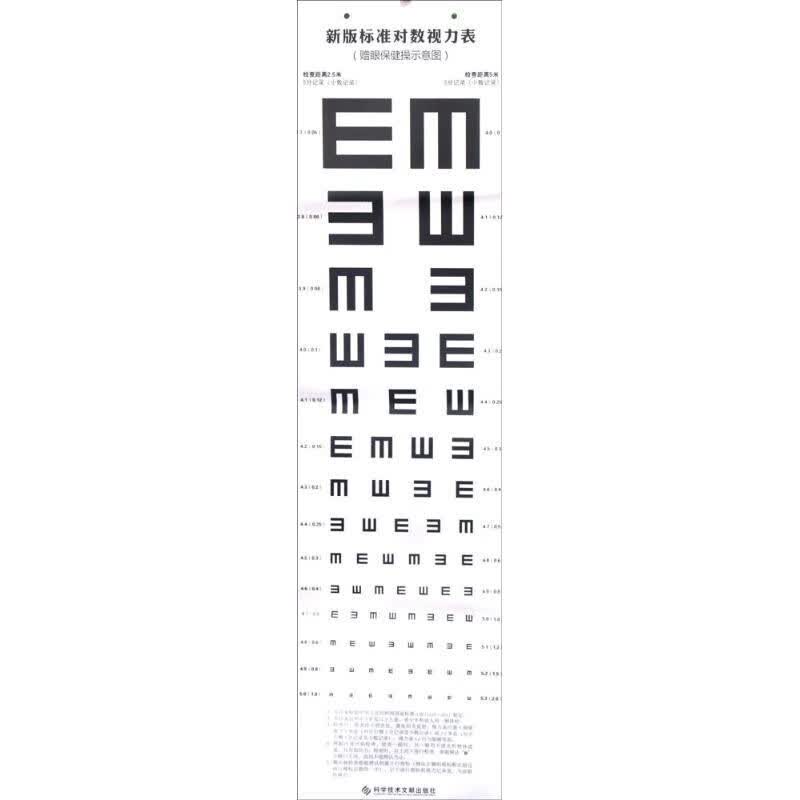 新版标准对数视力表