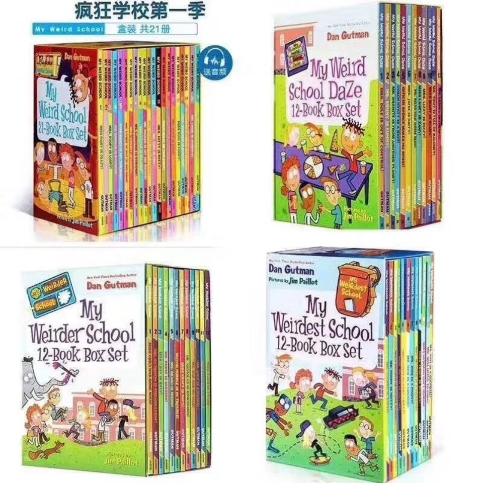 点读疯狂学校1-5季 My weird school英文章节书 疯狂学校1-4