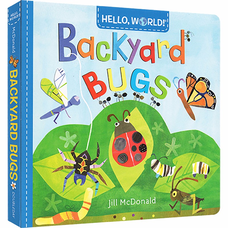 英文原版绘本 Hello World Backyard Bugs 纸板书 你好科学小世界幼儿科普百科 幼儿STEM启蒙图画书