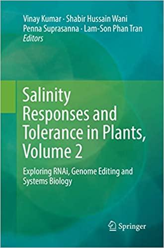 高被引Salinity Responses and Tolerance in Plants,