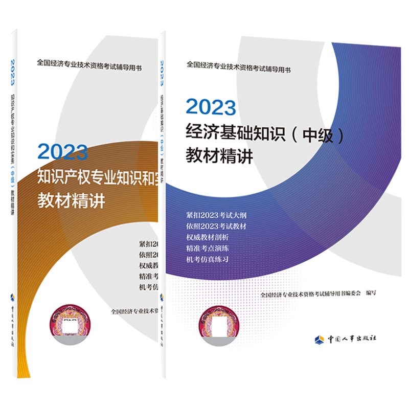 2023中级经济师教材精讲基础+知产（2本）
