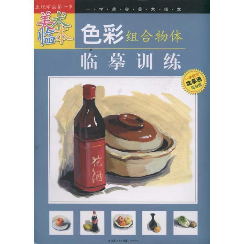 色彩组合物体临摹训练 一学就会美术临本 余金硅