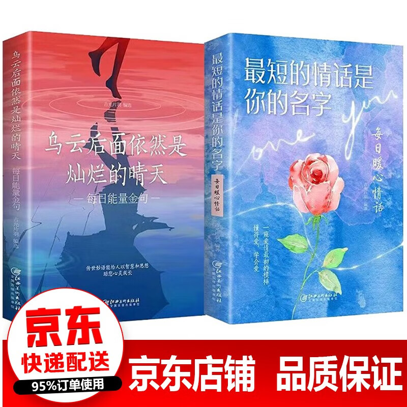 速发 乌云后面依然是灿烂的晴天 减压 每日能量金句每日箴言一句话改变人生书籍 2册乌云+情话