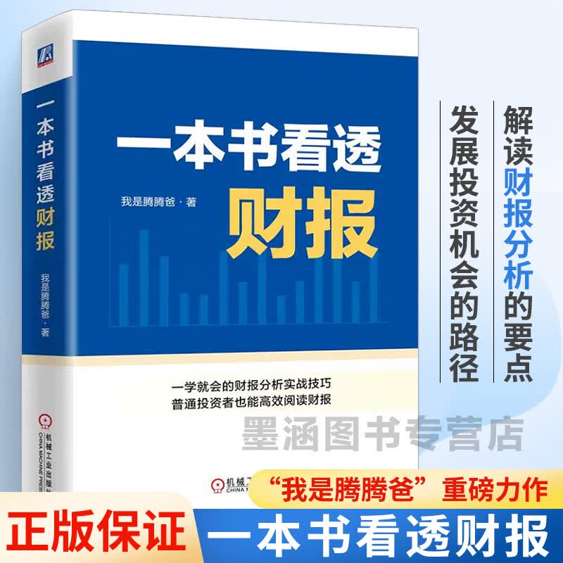 一本书看透财报 我是腾腾爸 金融投资投资理念财务报表书籍企业经营情况经济书资产负债利润表现金流量表趋势综合分析固定资产**