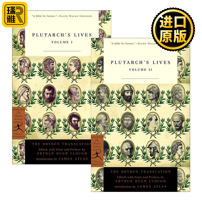 英文原版 Plutarch's Lives 普鲁塔克生平1-2册 Modern Library Classics 英文版 进口原版英语书籍