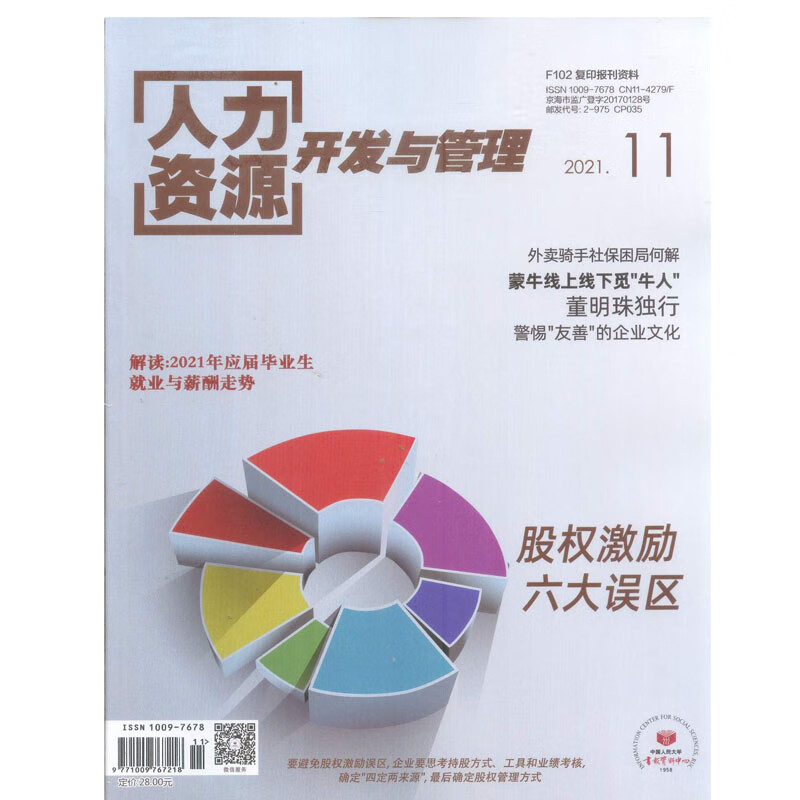 2021年第11期《人力资源开发与管理》杂志订阅