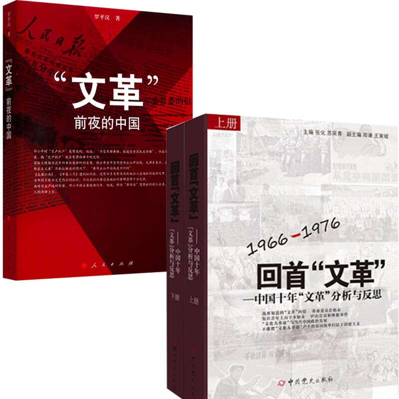 全3册 回首文革 中国十年文革分析与反思(上下册) + 文革前夜的中国 60年代前半期中国发生的重大事件历史回顾中国近代史1966-1976